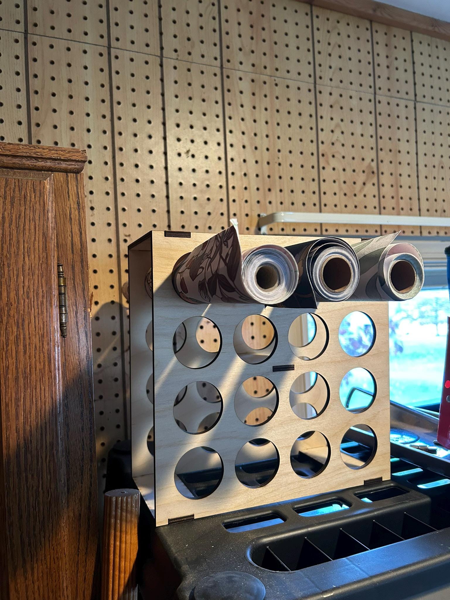 Vinyl Roll Organizer | Craft Room Organizer | Workshop Organizer ...