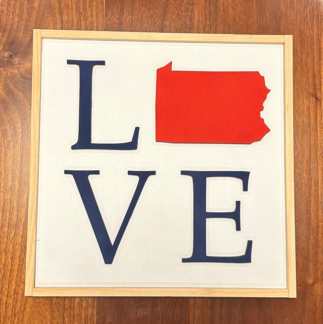 Laser Cut State Love Sign – 3D Wall Art Decor - Etsy