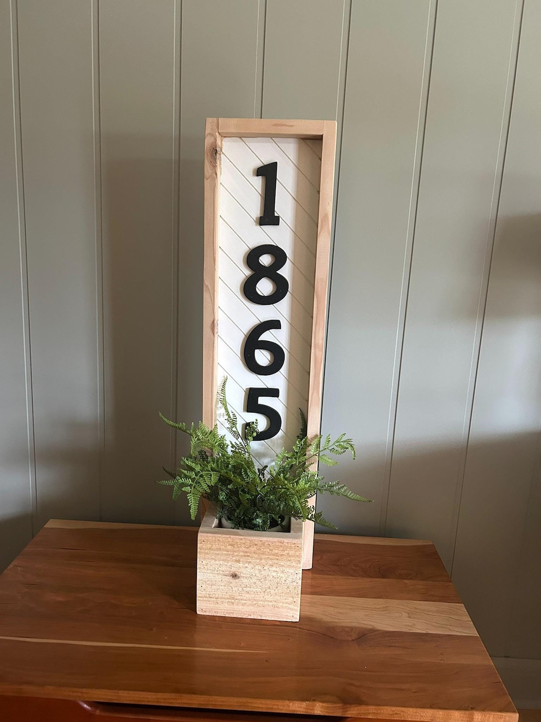 Personalized House Number Decorative Planter | Custom Street Address ...