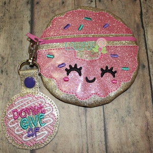 Donut Zipper Bag, Donut Coin Bag, Donut Coin Purse, Donut Zipper Pouch ...