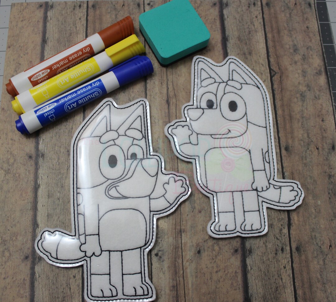 Puppy Coloring Dolls, Puppy Coloring Dolls, Coloring Dolls, Reusable ...
