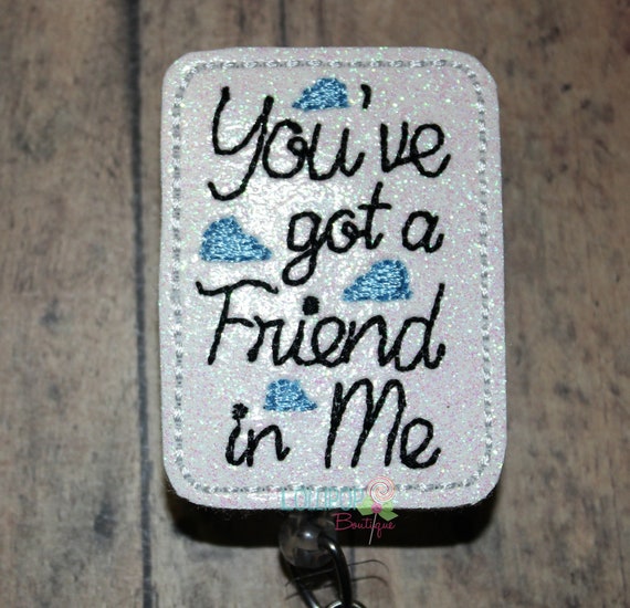 Glitter Friend Badge Reel Badge Reel Work ID Badge ID Badge | Etsy