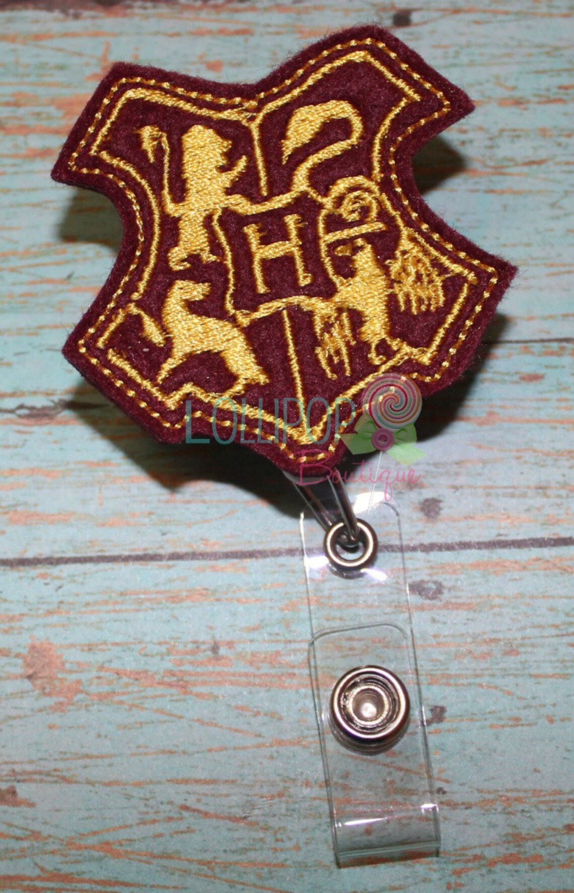 Wizard Crest Badge Reel Felt Badge Reel ID Badge Holder ID - Etsy