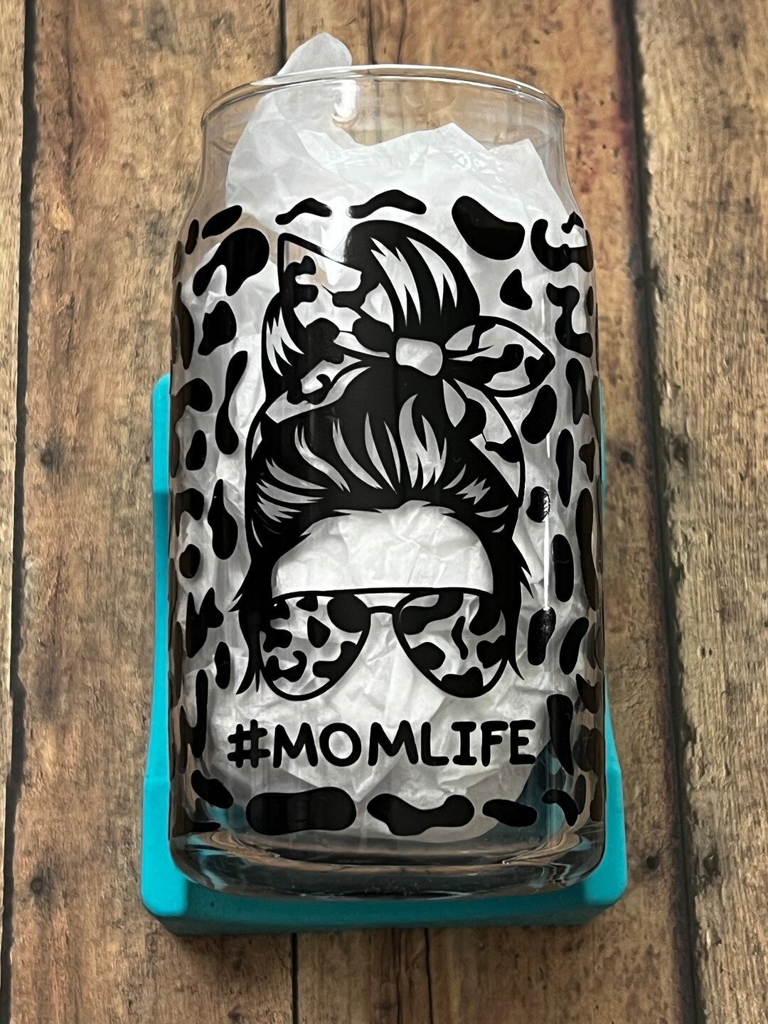 Mom Life Glass Can, Mom Life Glass Tumbler, Mom Life Coffee Cup, Mom ...