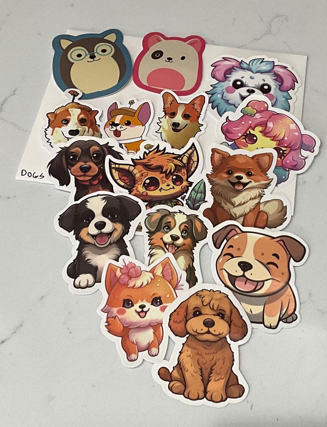 Squishmallow / Kawaii Dogs 10 Sticker Bundle, Stickers, Scrapbook ...