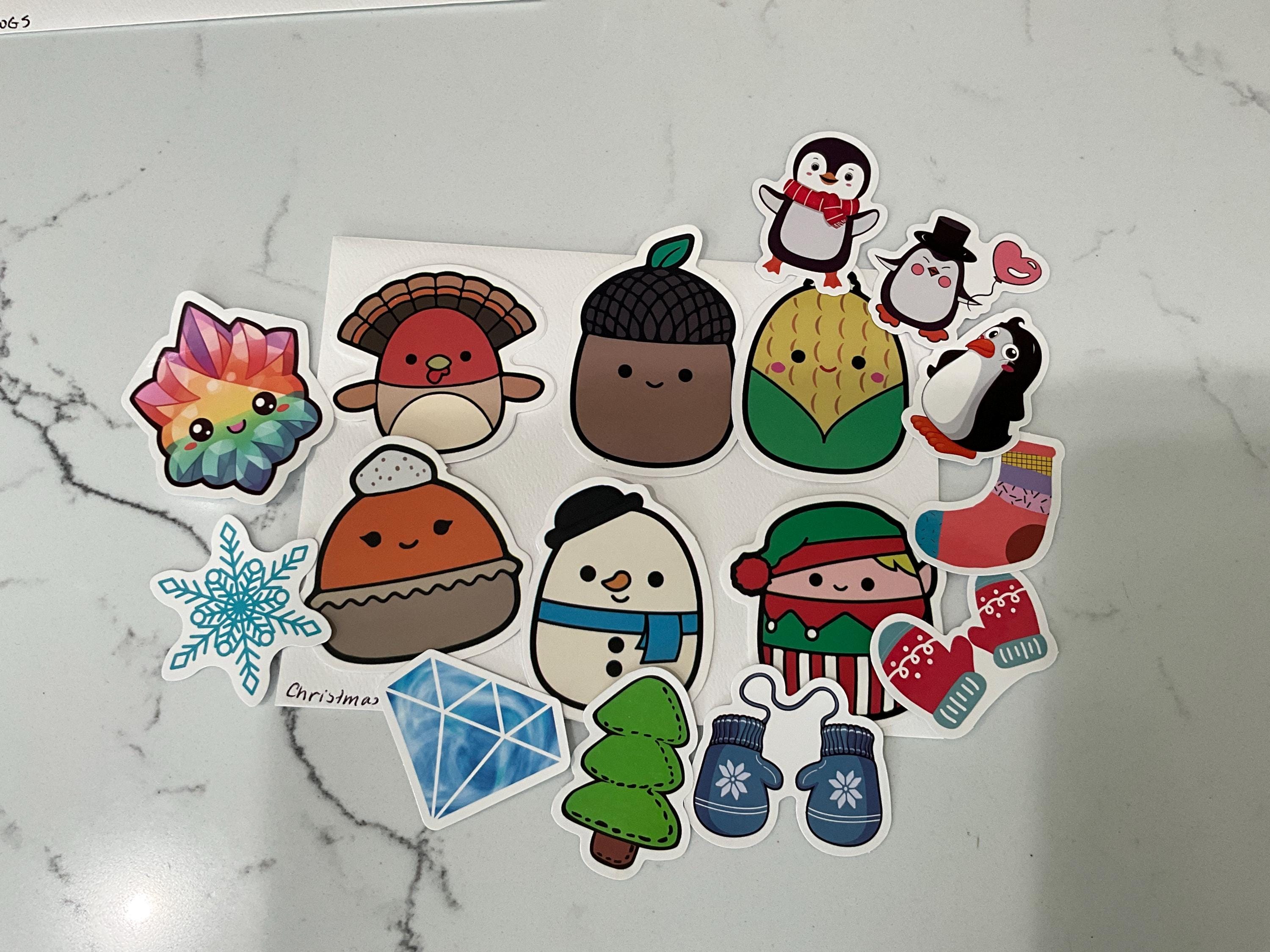 Squishmallow / Kawaii Christmas, Thanksgiving, Seasonal 15 Sticker ...