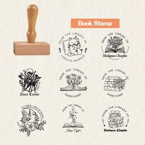 Personalised 4cm Rubber Stamp ,book Stamp,custom Branding Stamp Set ...