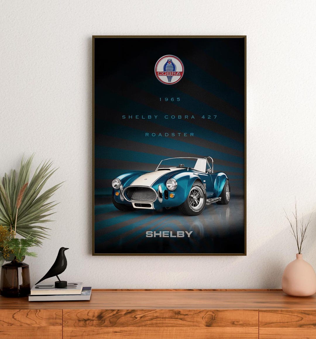 1965 Shelby Cobra 427 Roadster Poster | Classic American Muscle Car Art ...
