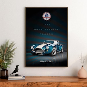 1965 Shelby Cobra 427 Roadster Poster | Classic American Muscle Car Art ...