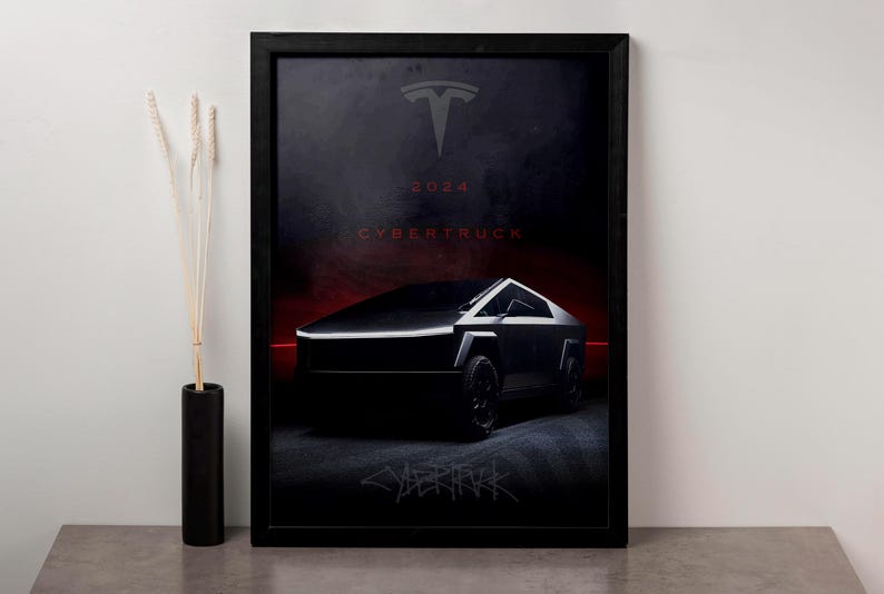 2024 Tesla Cybertruck Poster – High-resolution Digital Download ...