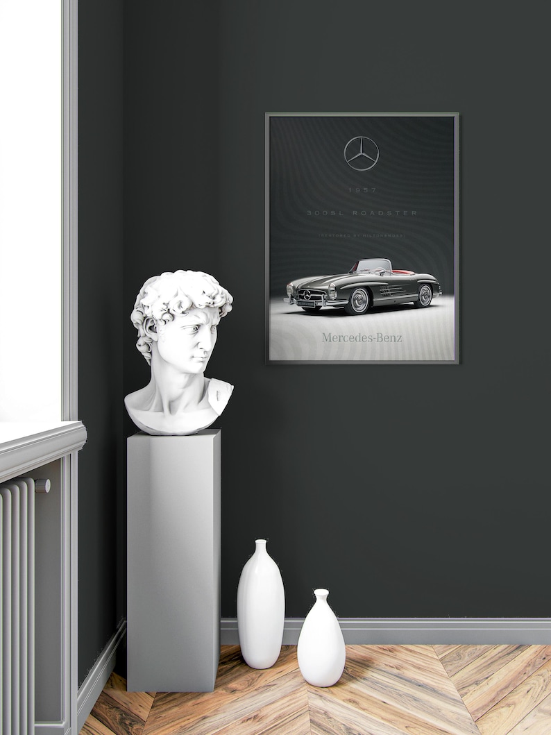 1957 Mercedes-benz 300SL Roadster Poster - High-resolution Digital ...