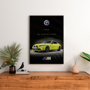 BMW M4 Competition Digital Poster - High-performance M Series Art Print ...