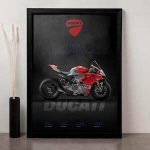 2019 Ducati Panigale V4S Motorcycle Poster | High-performance ...