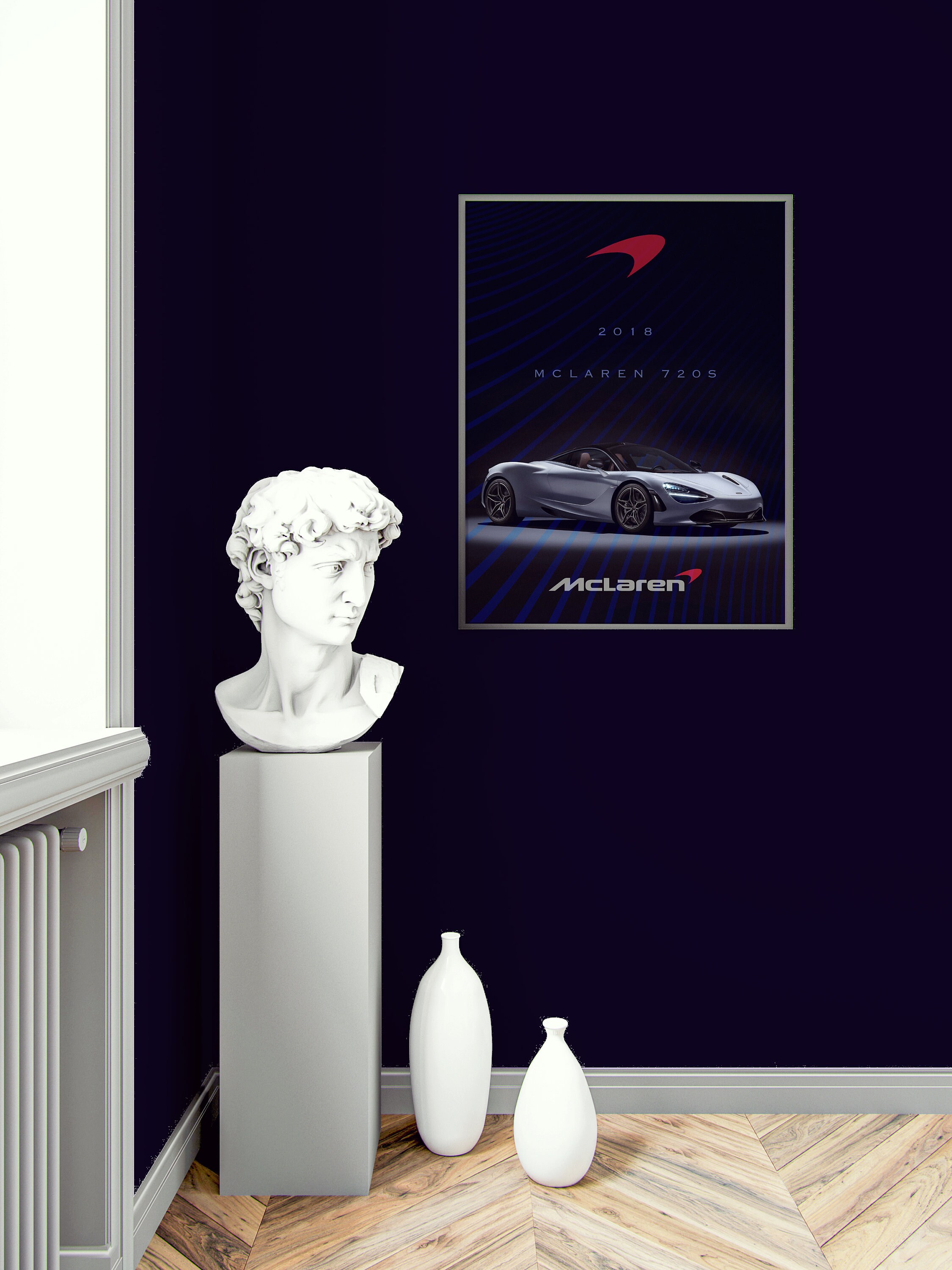 2018 Mclaren 720S Luxury Car Poster High-quality Automotive Art Print ...