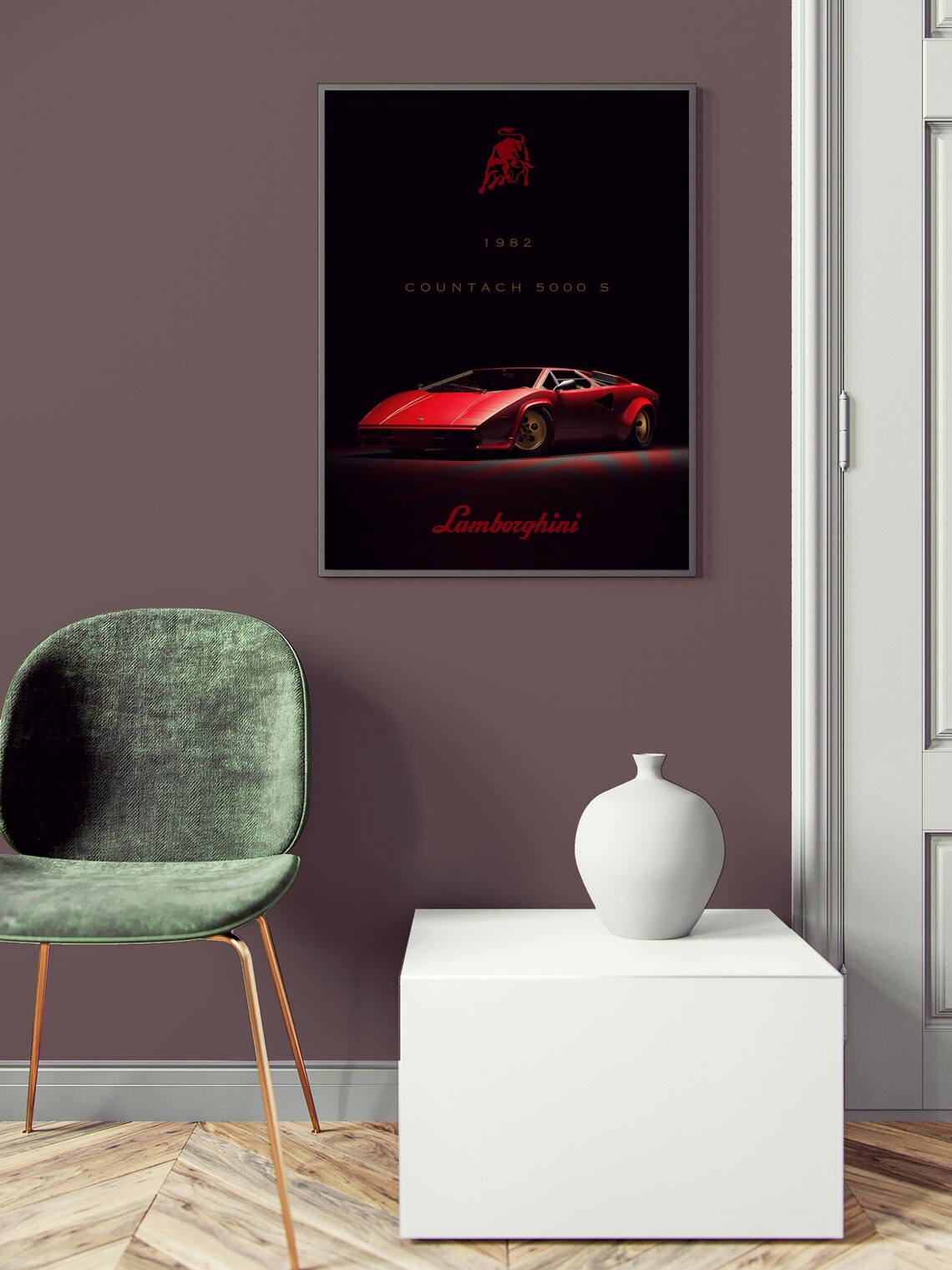 1982 Lamborghini Countach 5000 S Poster | Classic Supercar Art Print ...