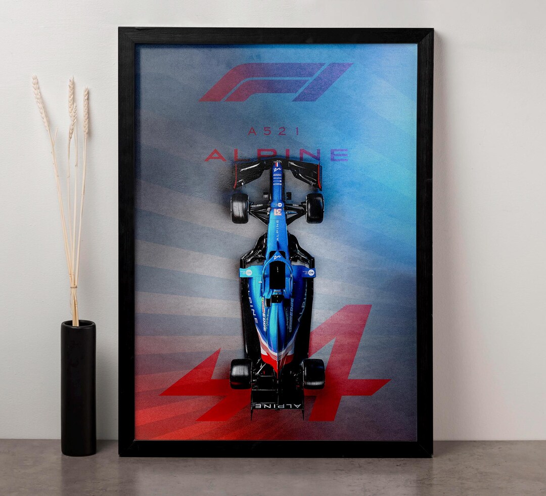 Alpine A521 Formula 1 Car Digital Poster - Alpine F1 Team 2021 Season ...
