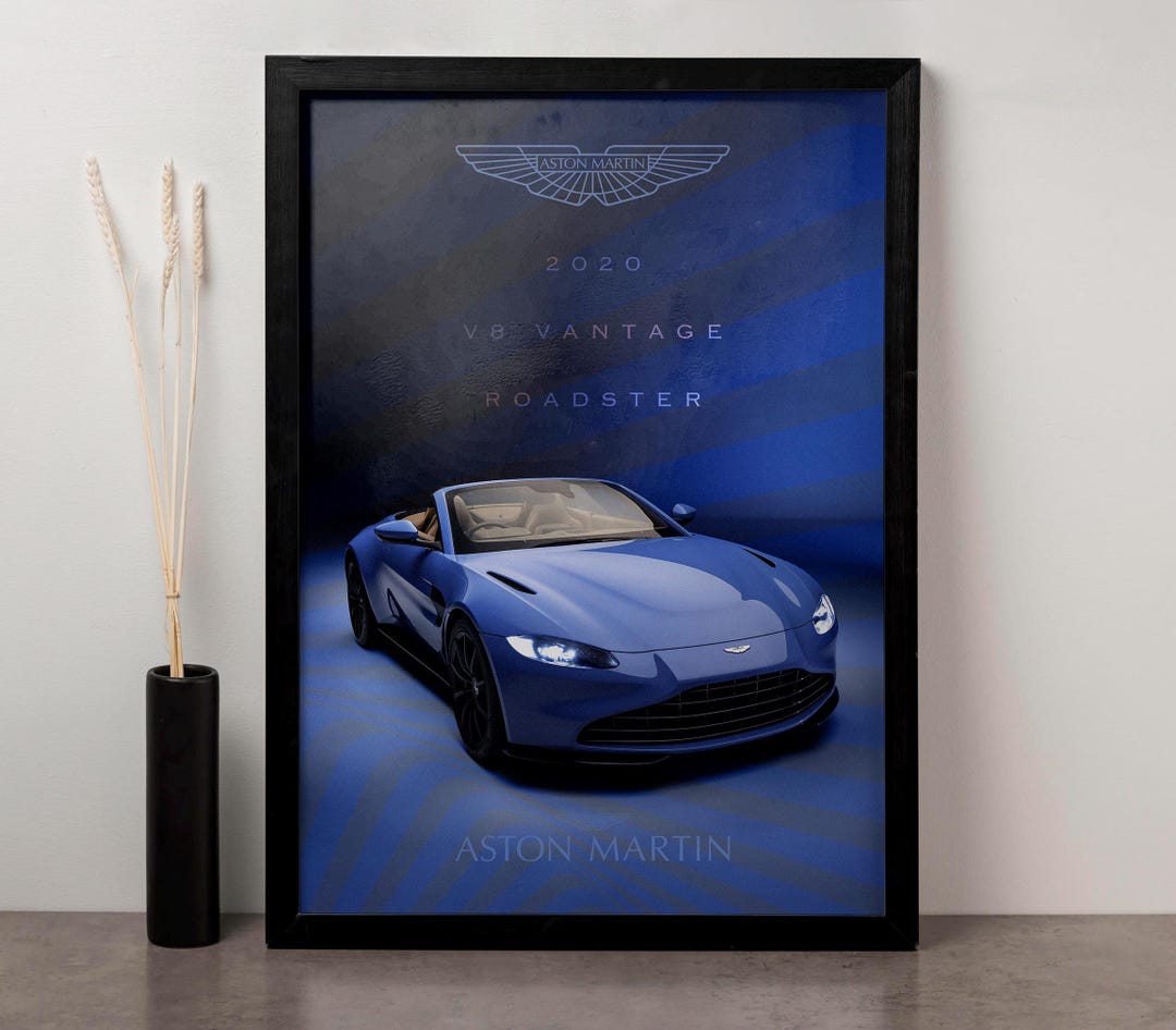 2020 Aston Martin V8 Vantage Roadster Poster | Sleek Luxury Convertible ...