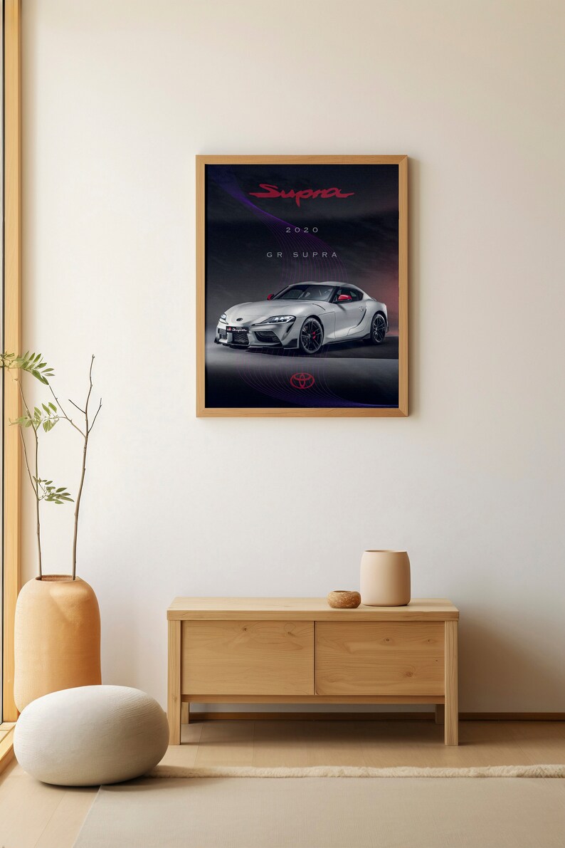 Toyota GR Supra Poster - Modern Sports Car Art Print - GR Supra Model ...