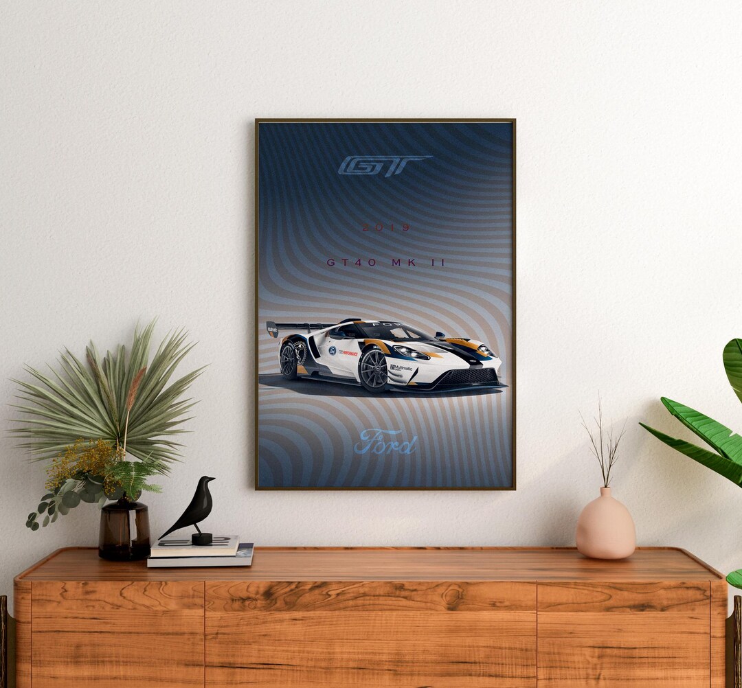 2019 Ford GT40 Mk II Poster | Modern Supercar Art Print | Digital ...
