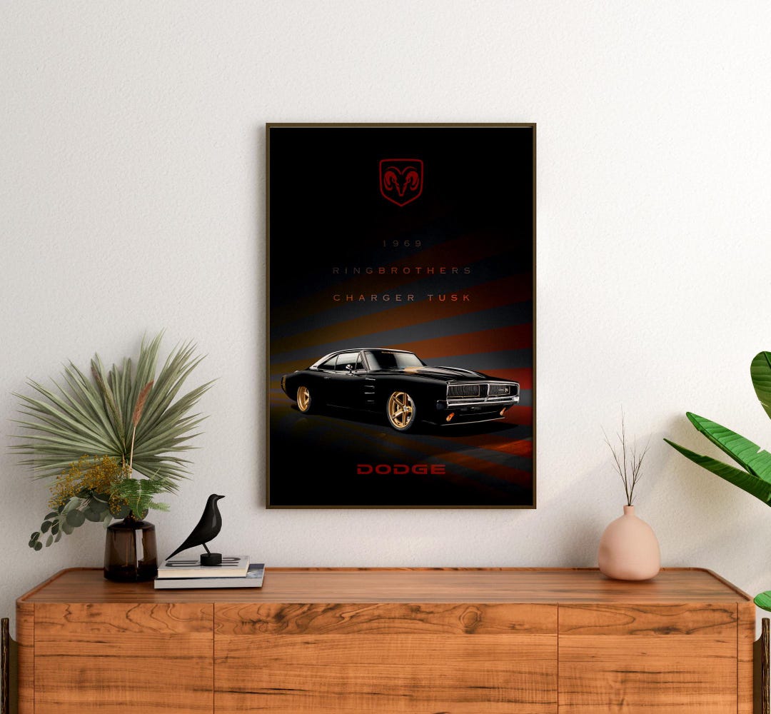 1969 Dodge Charger Tusk Poster | Ringbrothers Custom Charger Art ...
