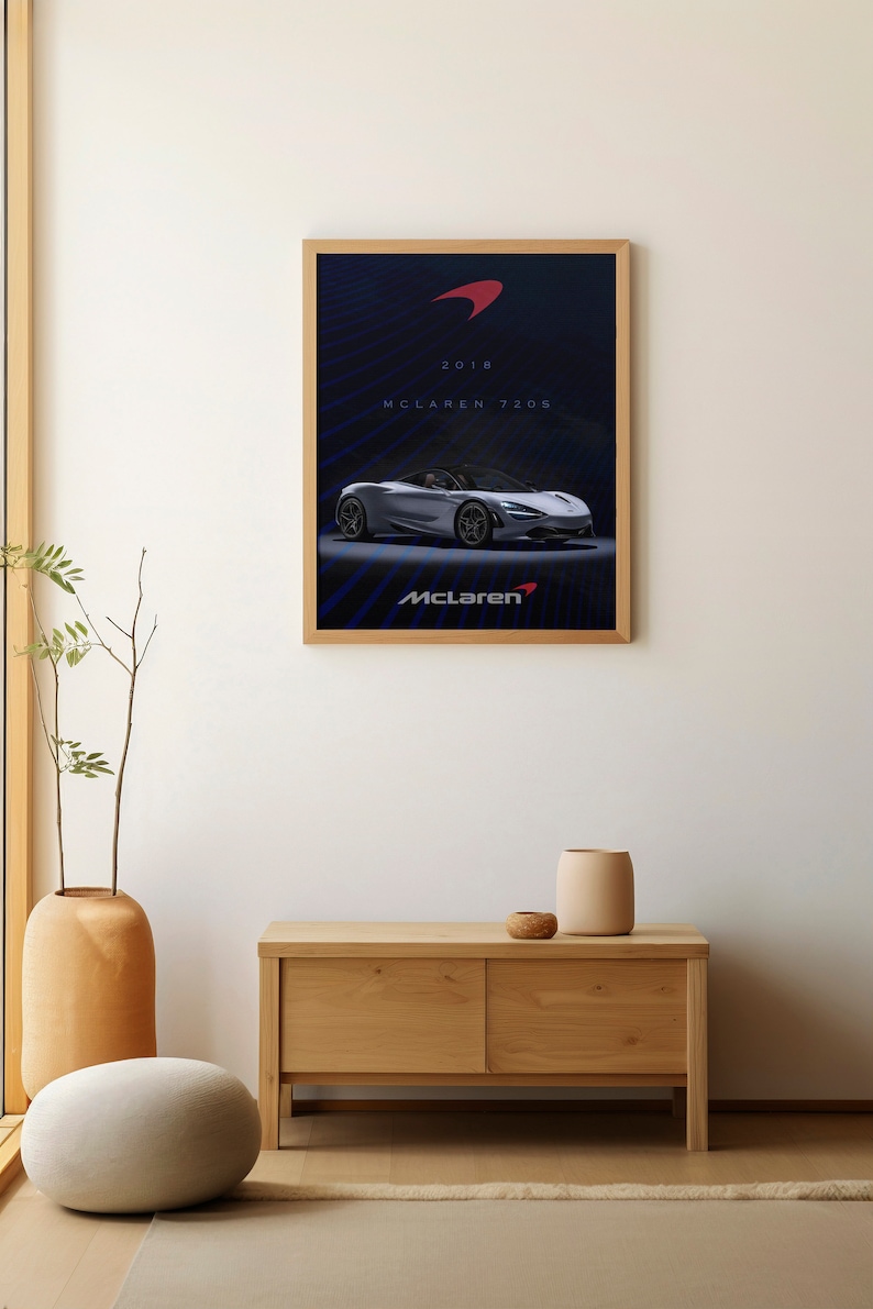 2018 Mclaren 720S Luxury Car Poster High-quality Automotive Art Print ...