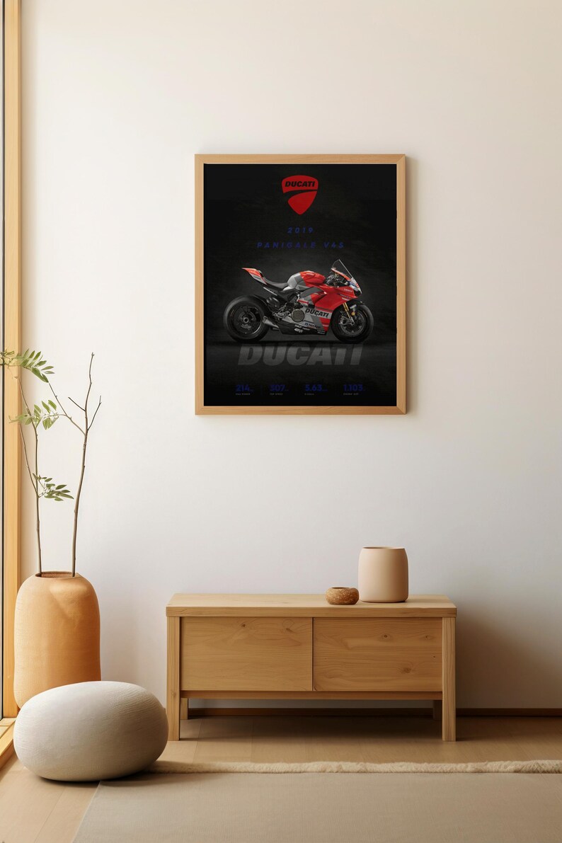 2019 Ducati Panigale V4S Motorcycle Poster | High-performance ...