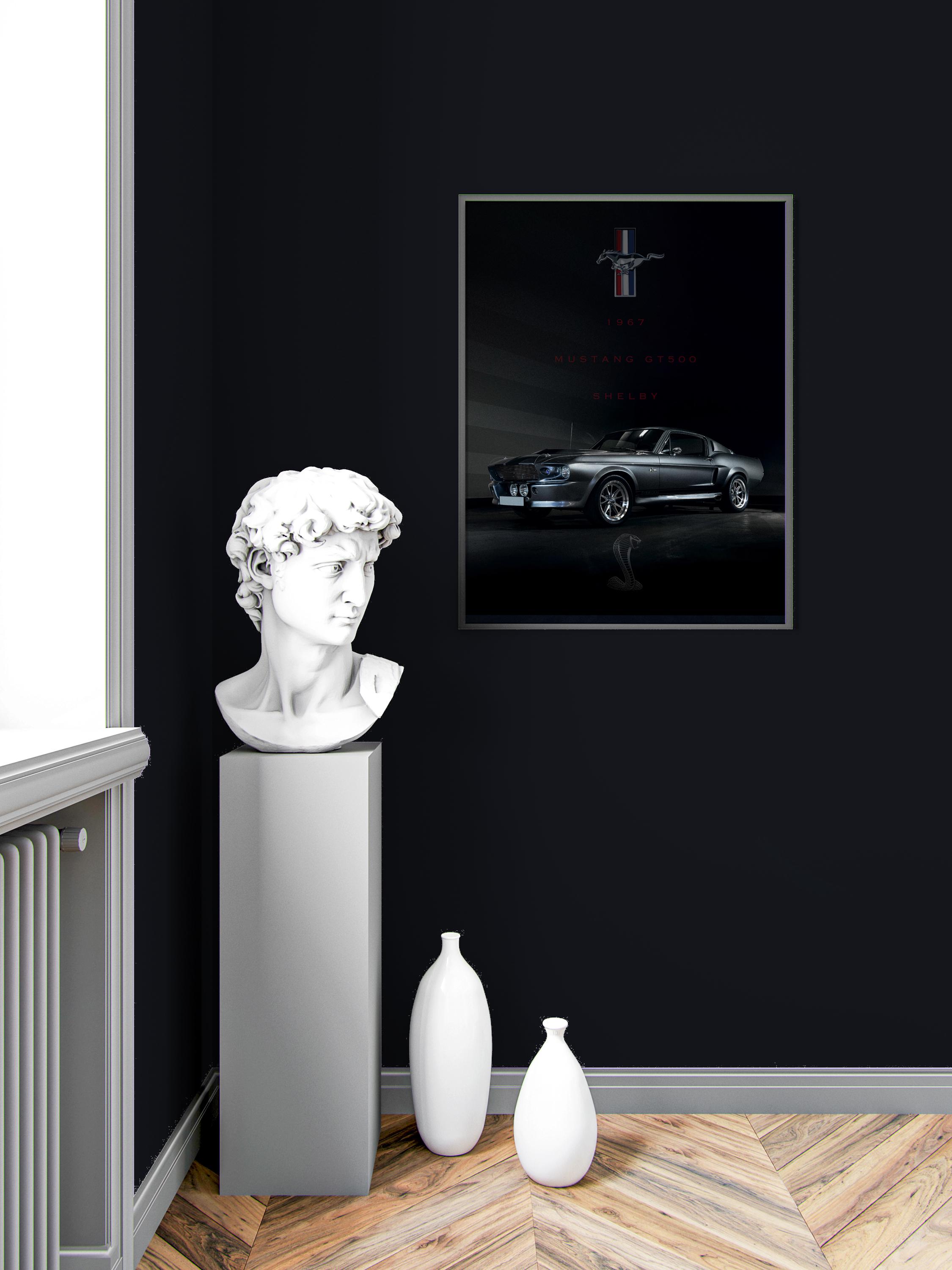1967 Ford Mustang GT500 Shelby Poster - Digital Artwork for Muscle Car ...