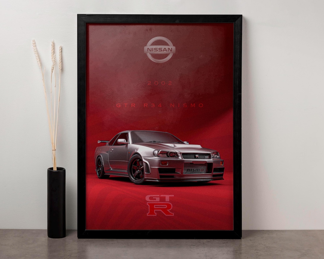 2002 Nissan GTR R34 Nismo Poster - High-resolution Digital Download ...