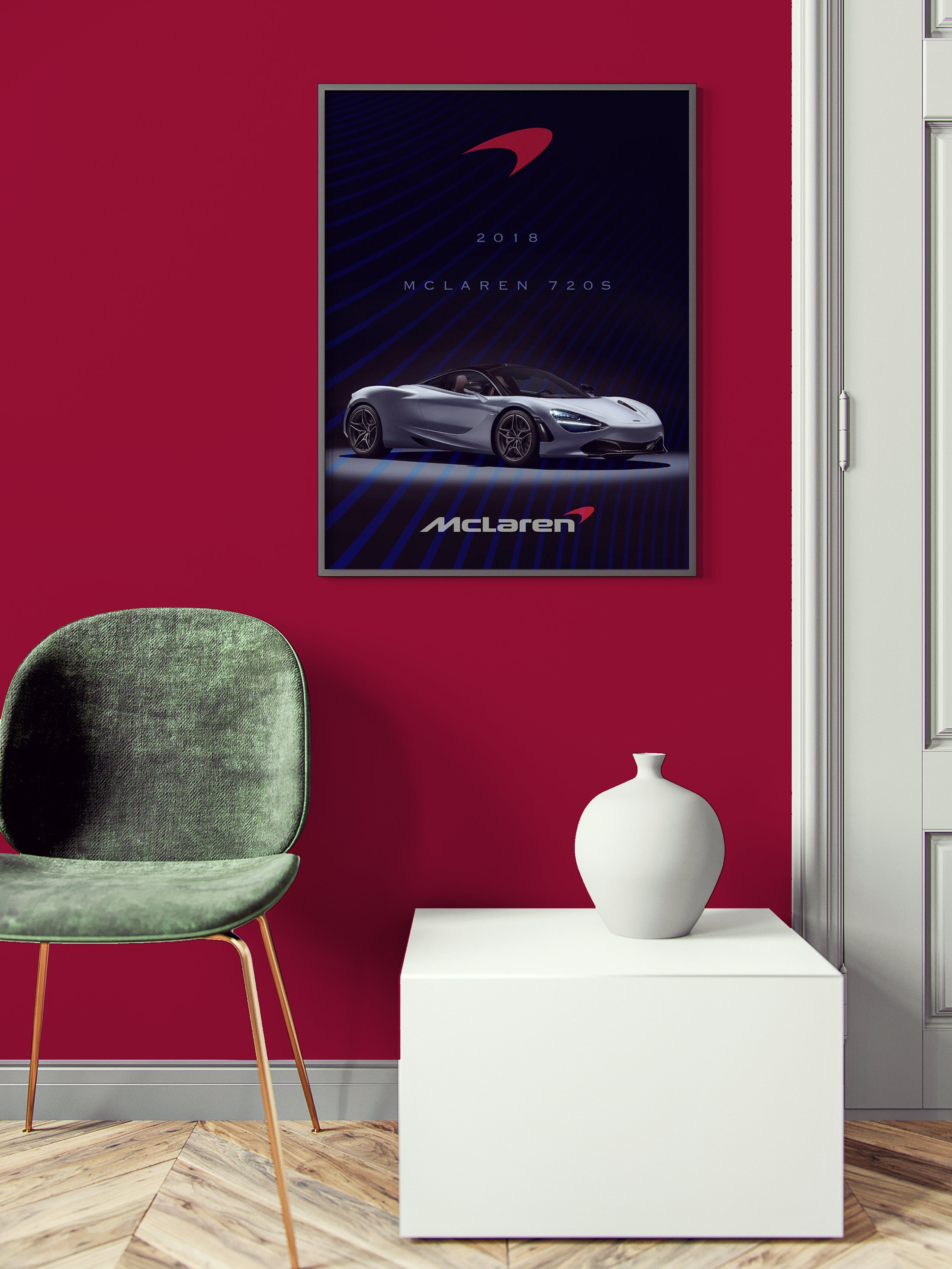 2018 Mclaren 720S Luxury Car Poster High-quality Automotive Art Print ...