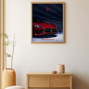 Maserati Granturismo Digital Poster - High-quality Sports Car Art - Etsy