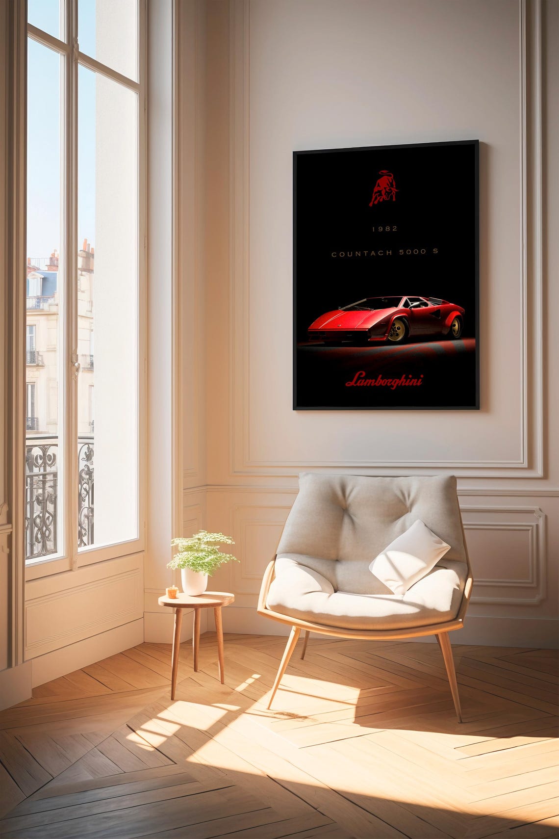 1982 Lamborghini Countach 5000 S Poster | Classic Supercar Art Print ...