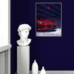 Maserati Granturismo Digital Poster - High-quality Sports Car Art - Etsy