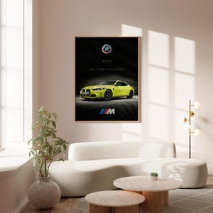 BMW M4 Competition Digital Poster - High-performance M Series Art Print ...
