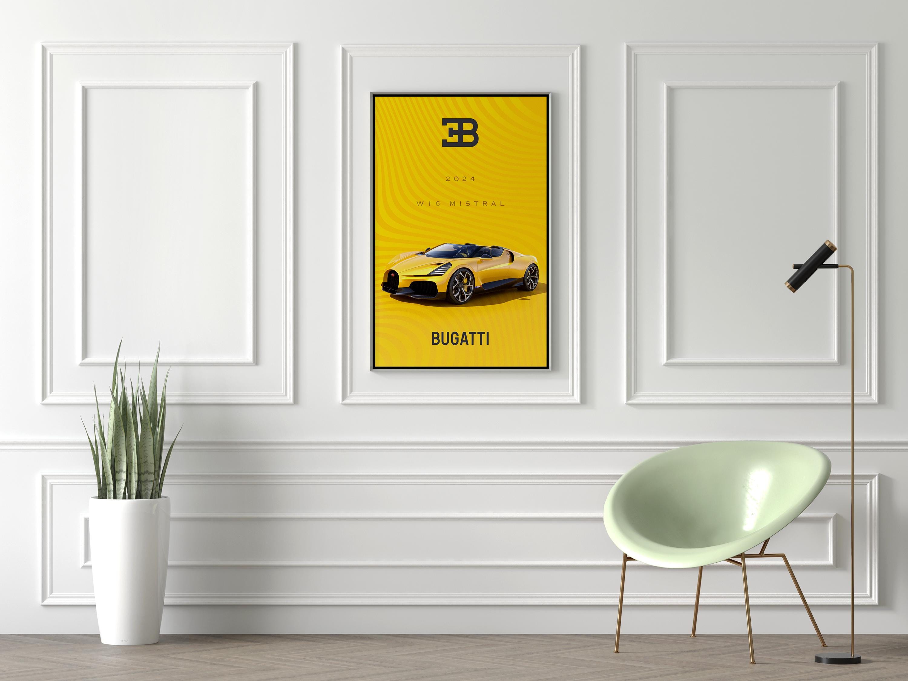 2024 Bugatti W16 Mistral Poster | Luxury Hypercar Art Print | Digital ...