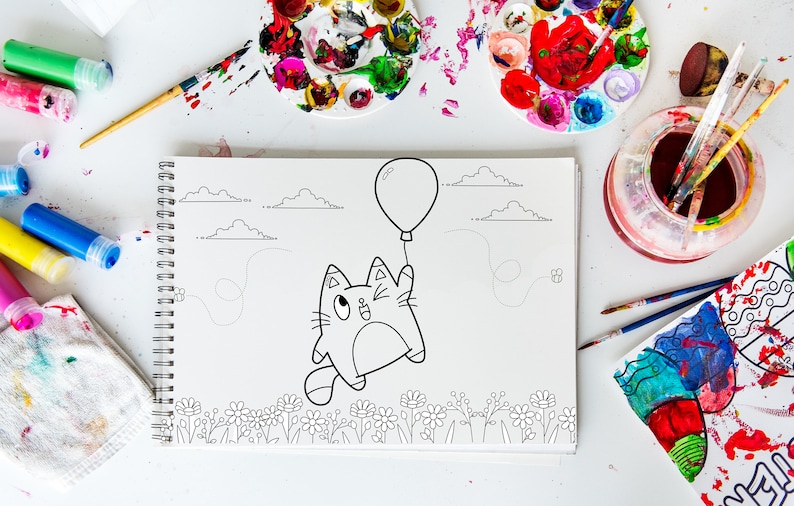 Endless Creativity With Our Cats and Dinos Printable Coloring Page ...