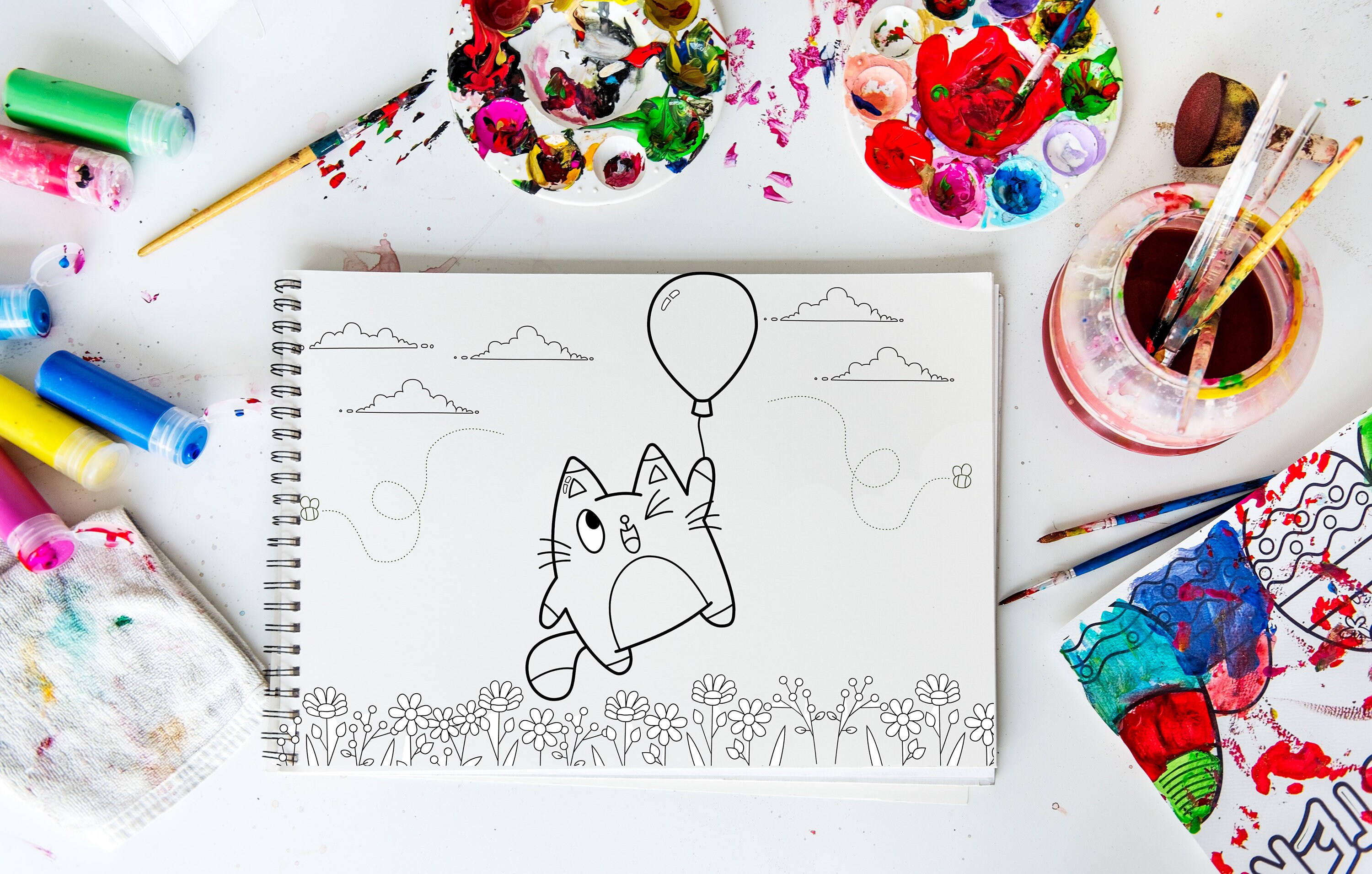 Endless Creativity With Our Cats and Dinos Printable Coloring Page ...
