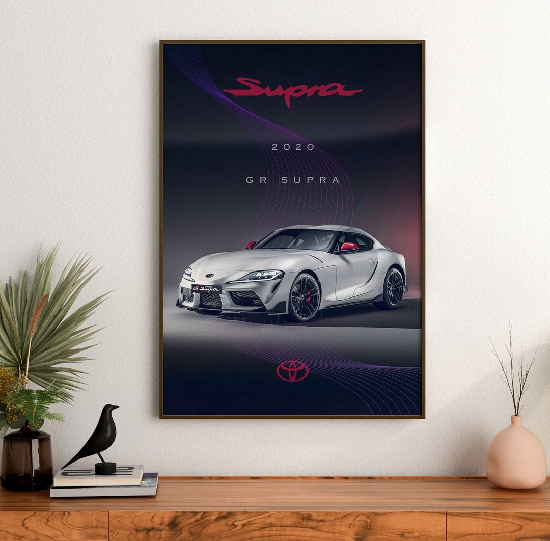 Toyota GR Supra Poster - Modern Sports Car Art Print - GR Supra Model ...