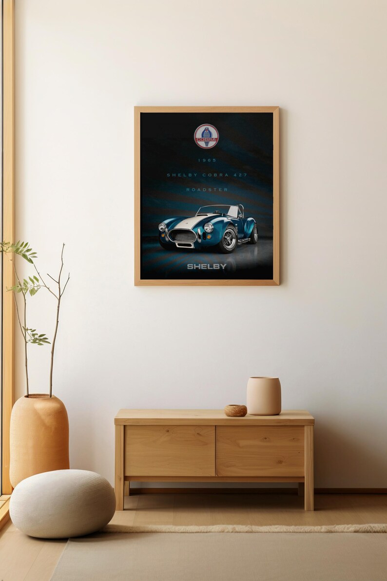 1965 Shelby Cobra 427 Roadster Poster | Classic American Muscle Car Art ...