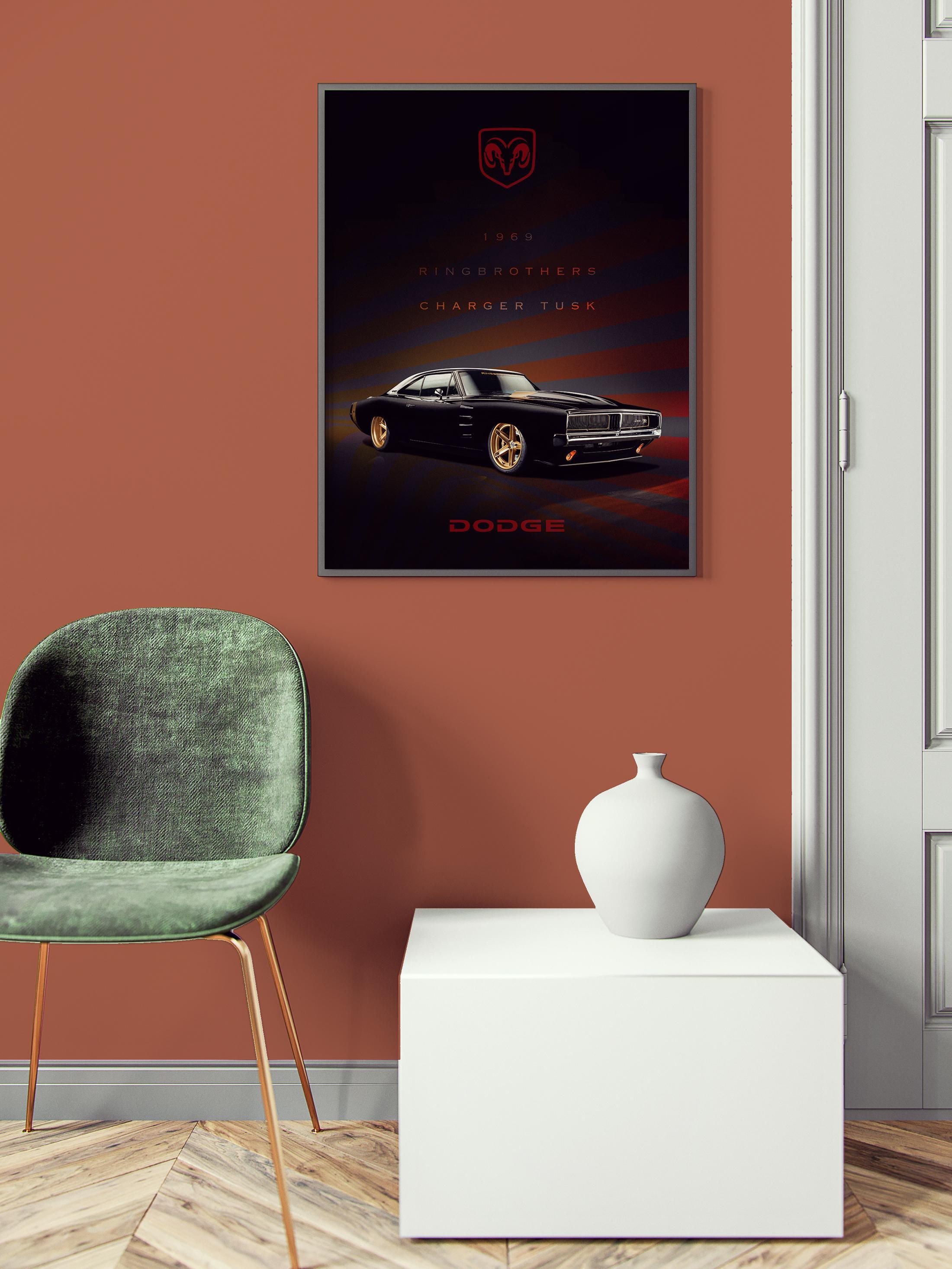 1969 Dodge Charger Tusk Poster | Ringbrothers Custom Charger Art ...