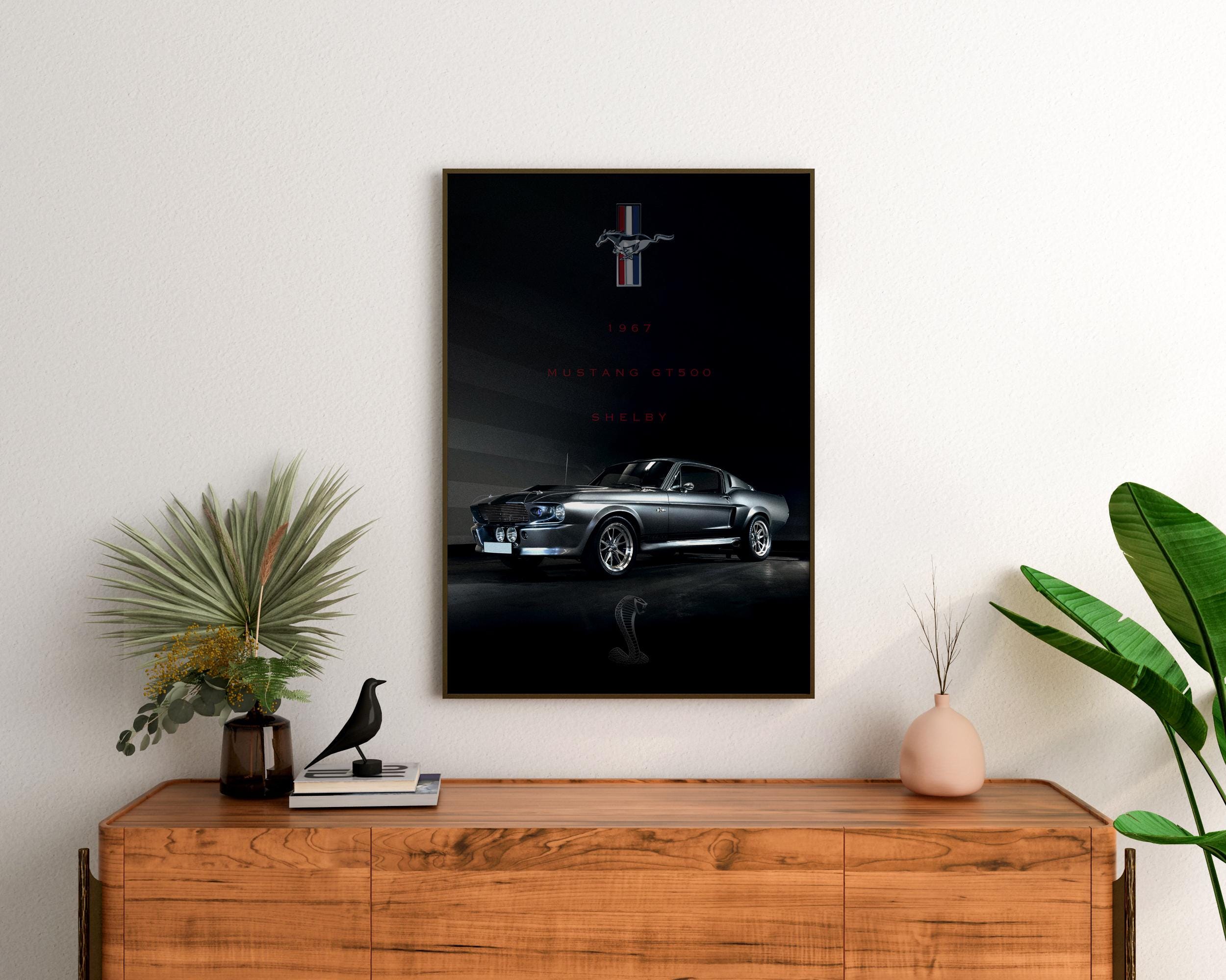 1967 Ford Mustang GT500 Shelby Poster - Digital Artwork for Muscle Car ...