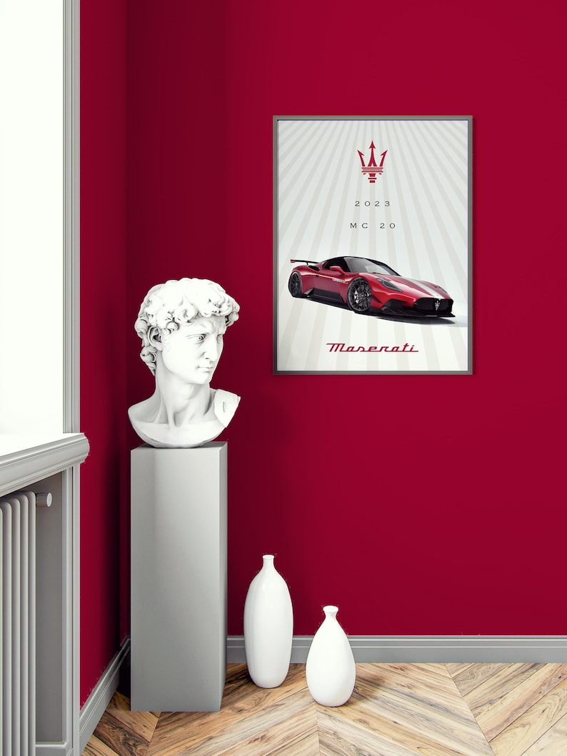 2023 Maserati MC20 Digital Poster - High-performance Maserati Supercar ...
