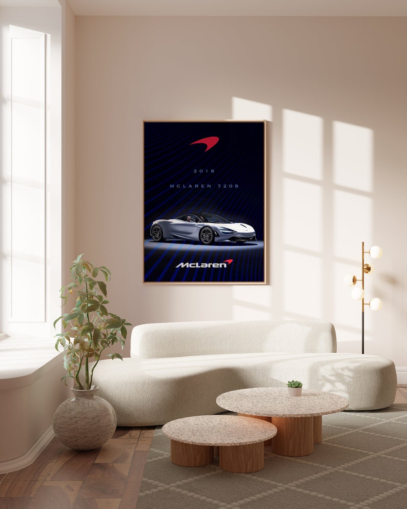 2018 Mclaren 720S Luxury Car Poster High-quality Automotive Art Print ...