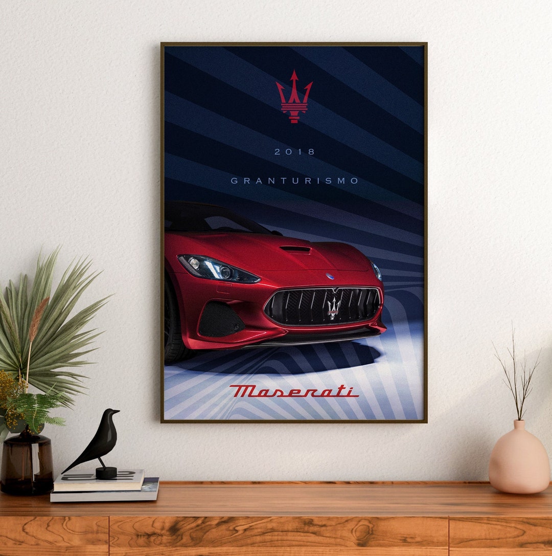 Maserati Granturismo Digital Poster - High-quality Sports Car Art - Etsy