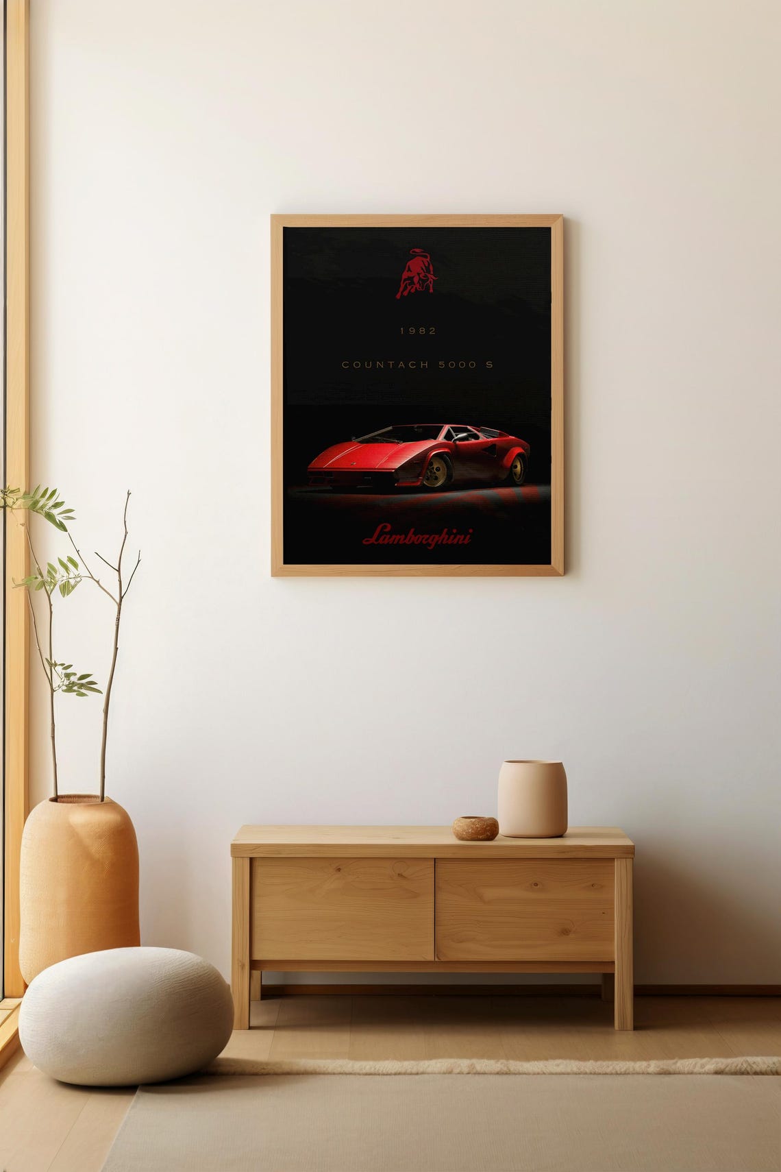 1982 Lamborghini Countach 5000 S Poster | Classic Supercar Art Print ...