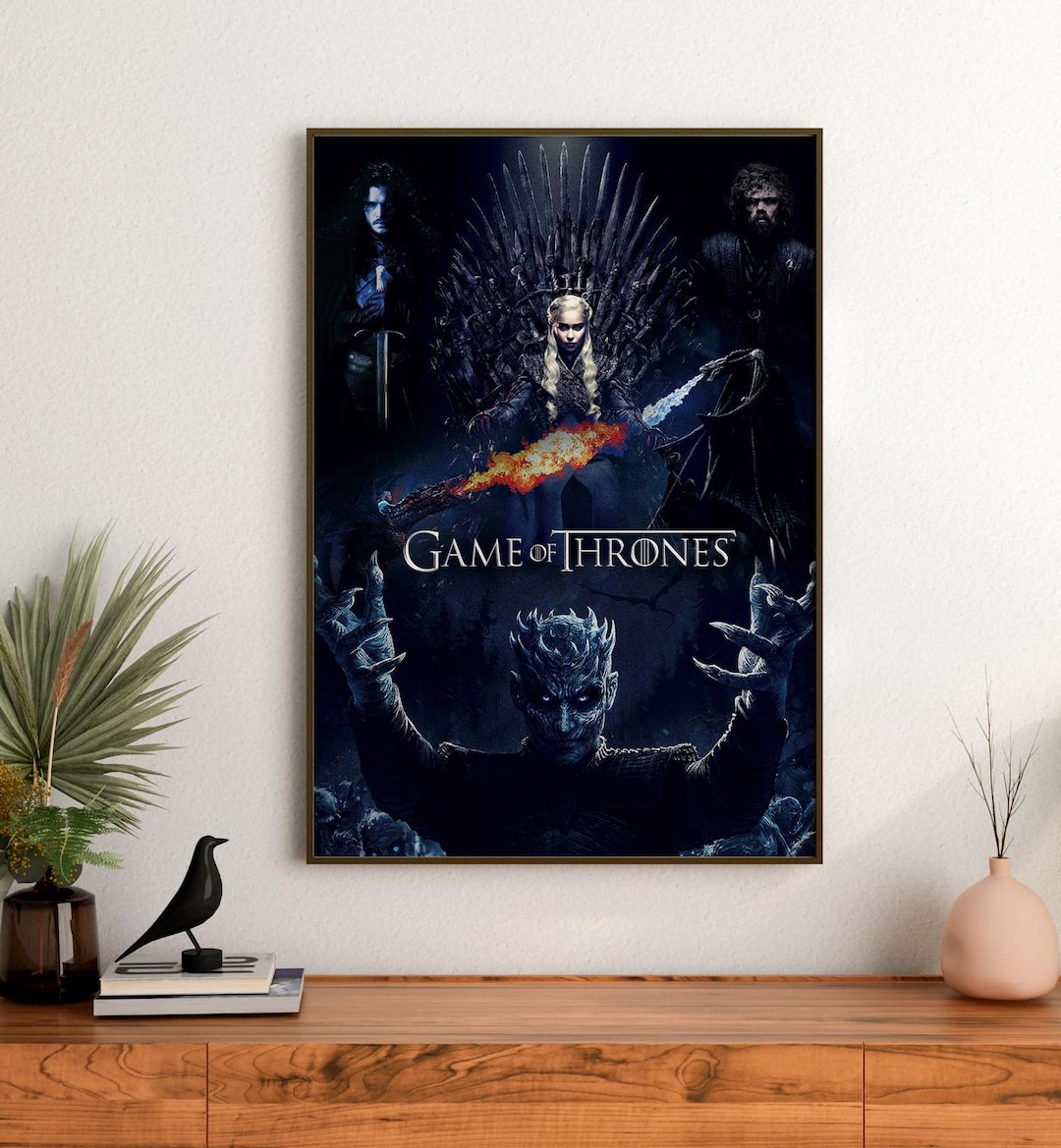 Game of Thrones Poster: Iconic Characters & Iron Throne Art (digital ...