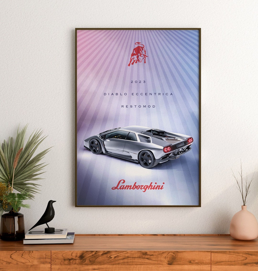 2023 Lamborghini Diablo Eccentrica Restomod Poster | Iconic Supercar ...
