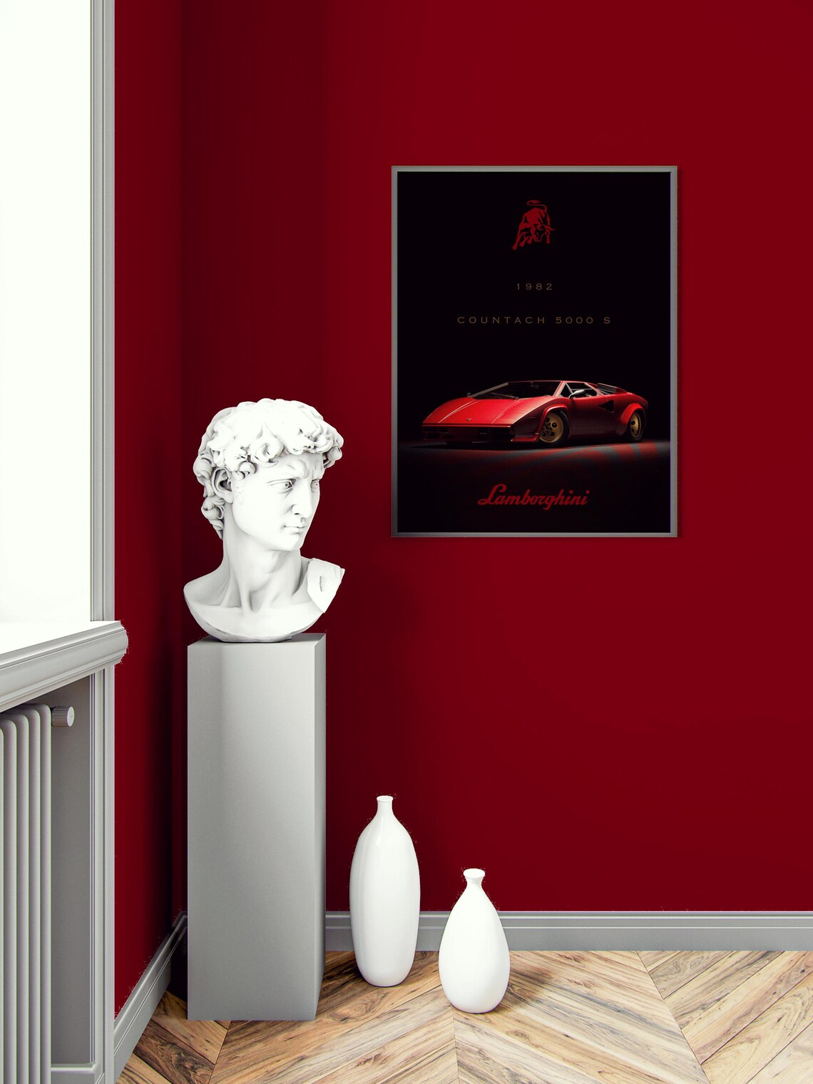 1982 Lamborghini Countach 5000 S Poster | Classic Supercar Art Print ...
