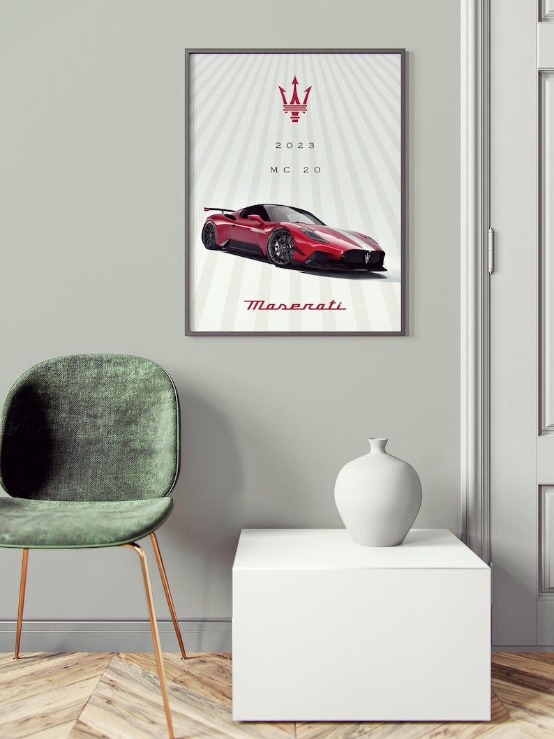 2023 Maserati MC20 Digital Poster - High-performance Maserati Supercar ...