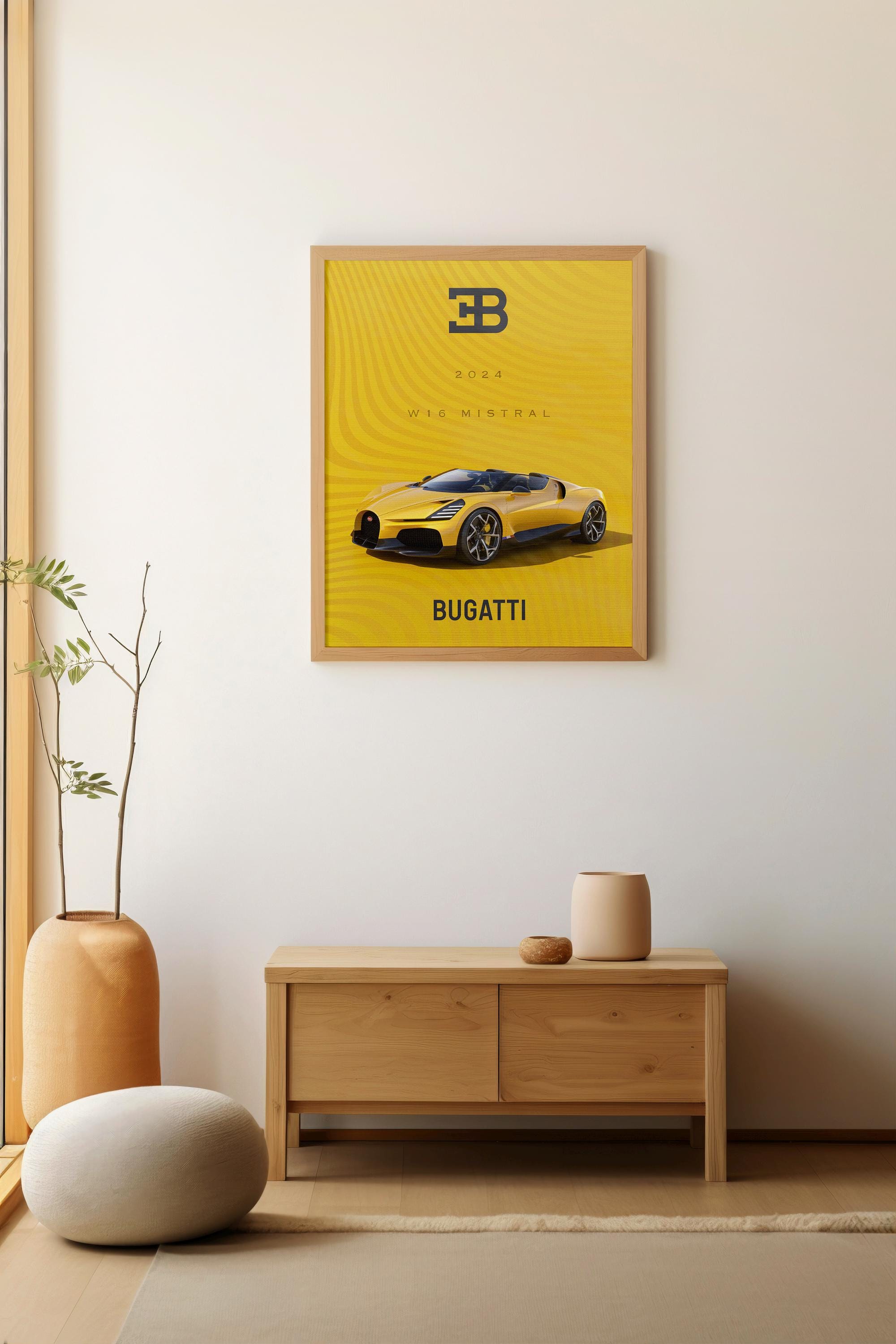 2024 Bugatti W16 Mistral Poster | Luxury Hypercar Art Print | Digital ...