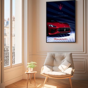 Maserati Granturismo Digital Poster - High-quality Sports Car Art - Etsy